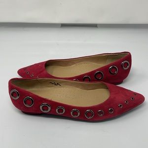 Vaneli | Shoes | Vaneli Red Suede Like Pointy Toe Slipon Ballet Flat ...